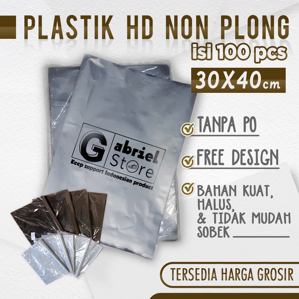 Jual PLASTIK PACKING SABLON 30X40 CUSTOM PLASTIK HD TANPA PLONG CETAK ...
