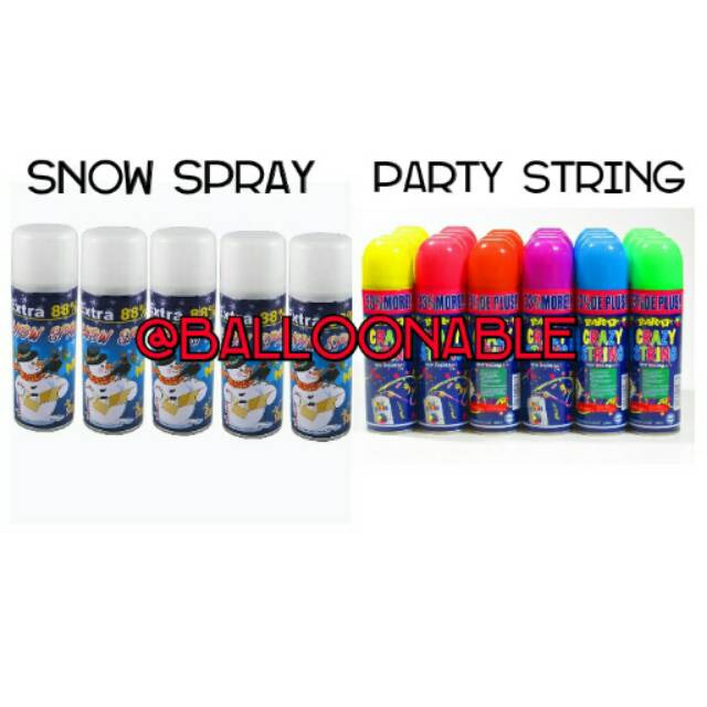 Jual KHUSUS JABAR JABODETABEK Party String / Crazy String | Snow Spray ...