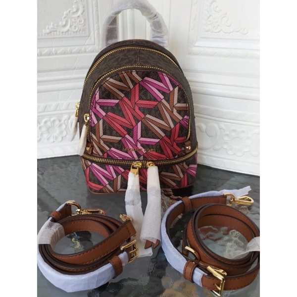 Jual Tas Michael Kors MK Mini Rhea Sign Brown Logo New Original ...