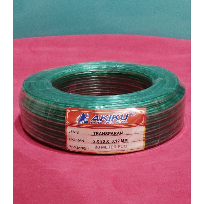 Jual KABEL LISTRIK SERABUT TRANSPARAN / KABEL AUDIO AKIKU 2 x 80 ( PER ...