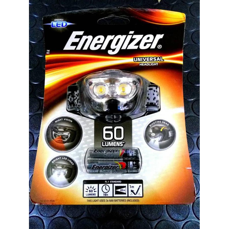 Jual Promo Senter Kepala Energizer 3 Mata Led/ Head Lamp/ Headlight ...