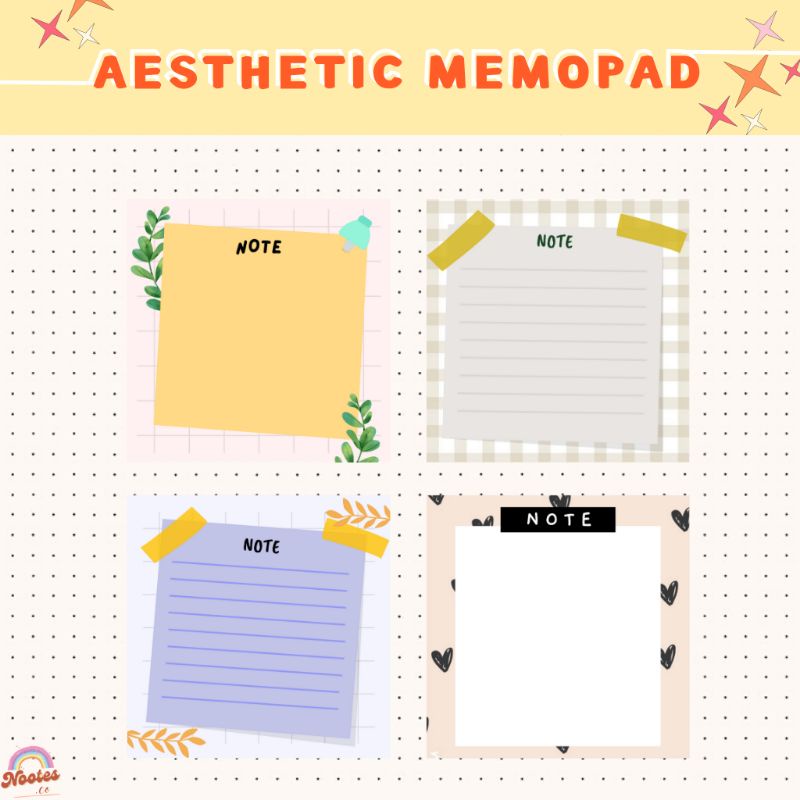 Jual Aesthetic Memopad Notepad Notes Korea Style Stationary Printable ...