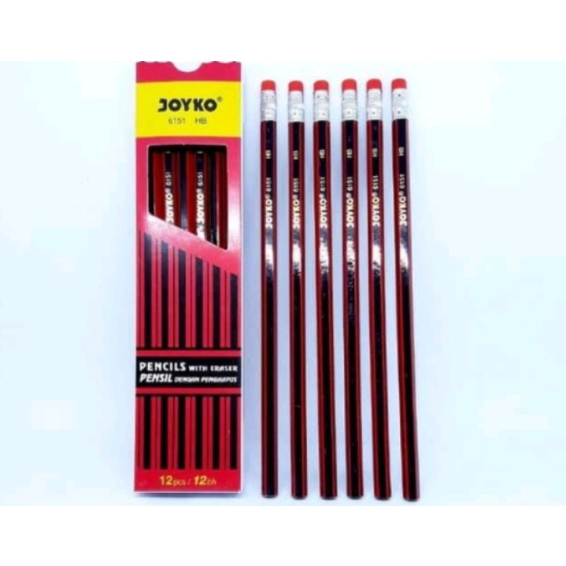 Jual Pensil / Pencil Joyko 6151 HB + Penghapus Ecer (5pcs) | Shopee ...