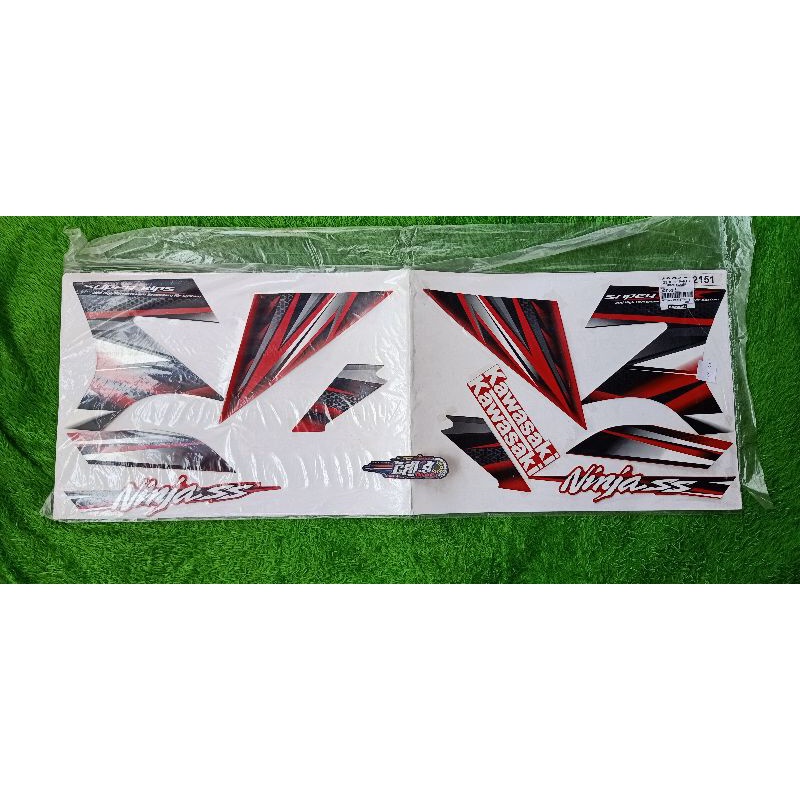 Jual STRIPING KAWASAKI NINJA SS MERAH TAHUN 2013 2014 STICKER KAWASAKI ...