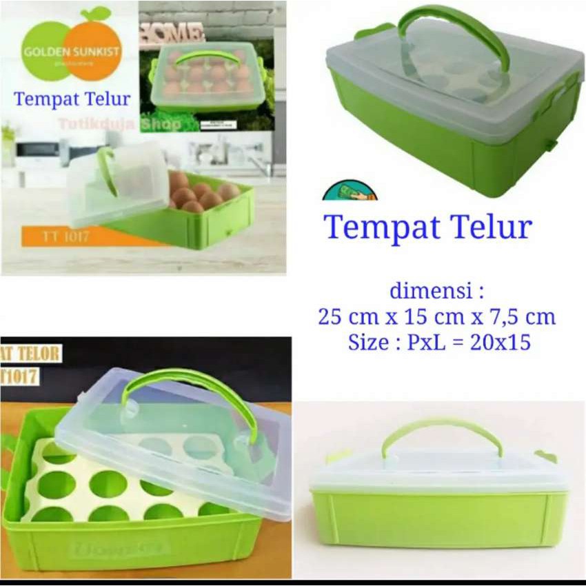 Jual Tempat Telur / Wadah Telur Isi 12 Dengan tutup mika golden Sunkist ...
