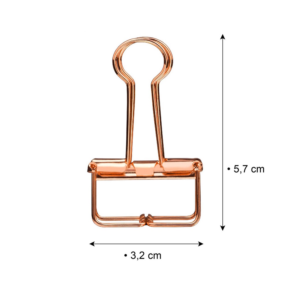 Jual BINDER CLIP HOLLOW / VINTAGE Warna Rose Gold , Bronze / Copper ...