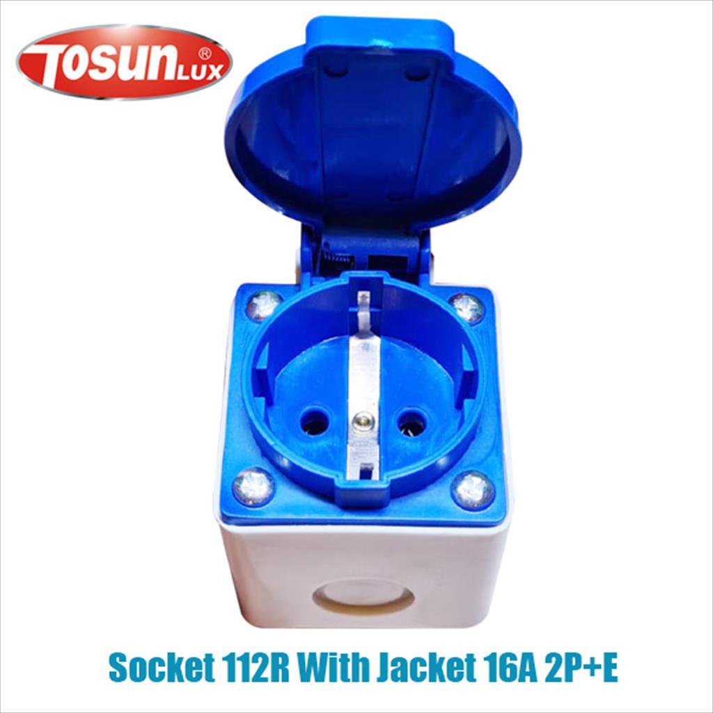 Jual Socket Model Legrand 16A 3 Pin 2P+E IP44 Panel Socket Tosun 112R ...