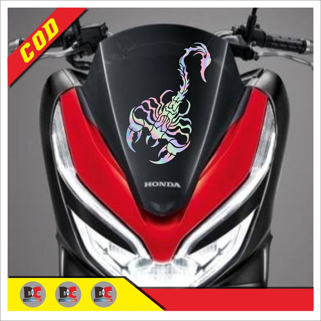 Jual STIKER MOTOR CUTTING STICKER VISOR - WINDSHELD SCORPION | Shopee ...