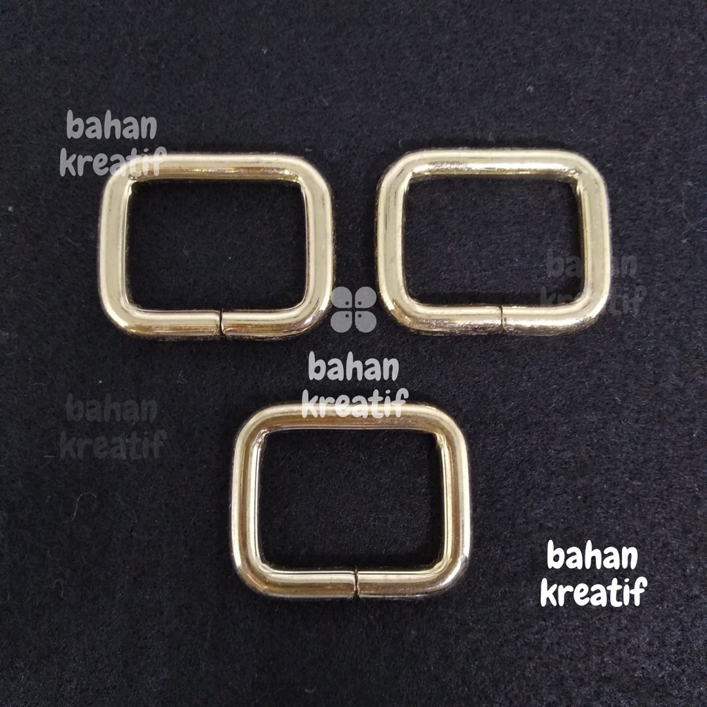 Jual Ring Kotak Segi Empat - 3cm Light Gold (Kualitas Tebal) Bahan ...