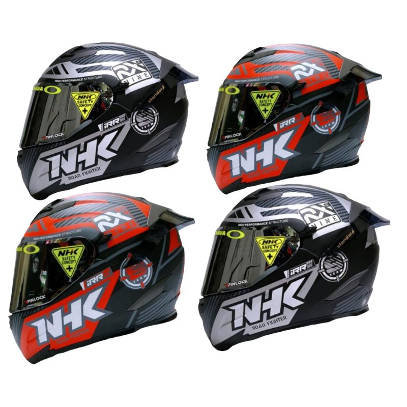 Jual HELM NHK RX9 MOTIF X RACER RED DOFF || SILVER DOFF ORIGINAL FREE ...