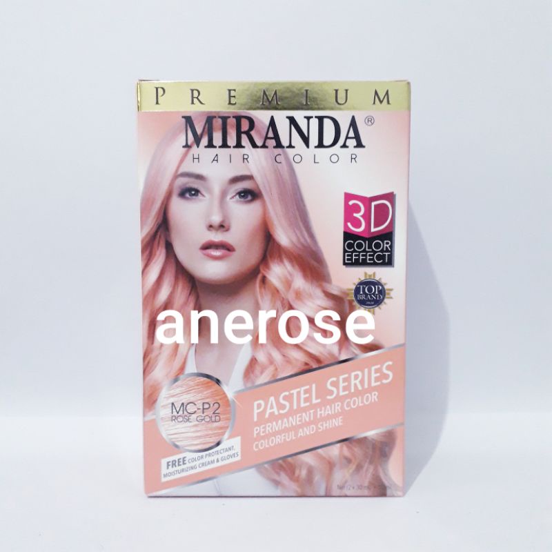 Jual Miranda Hair Color Permanent Pastel Series MC-P2 Rose Gold 30ml ...