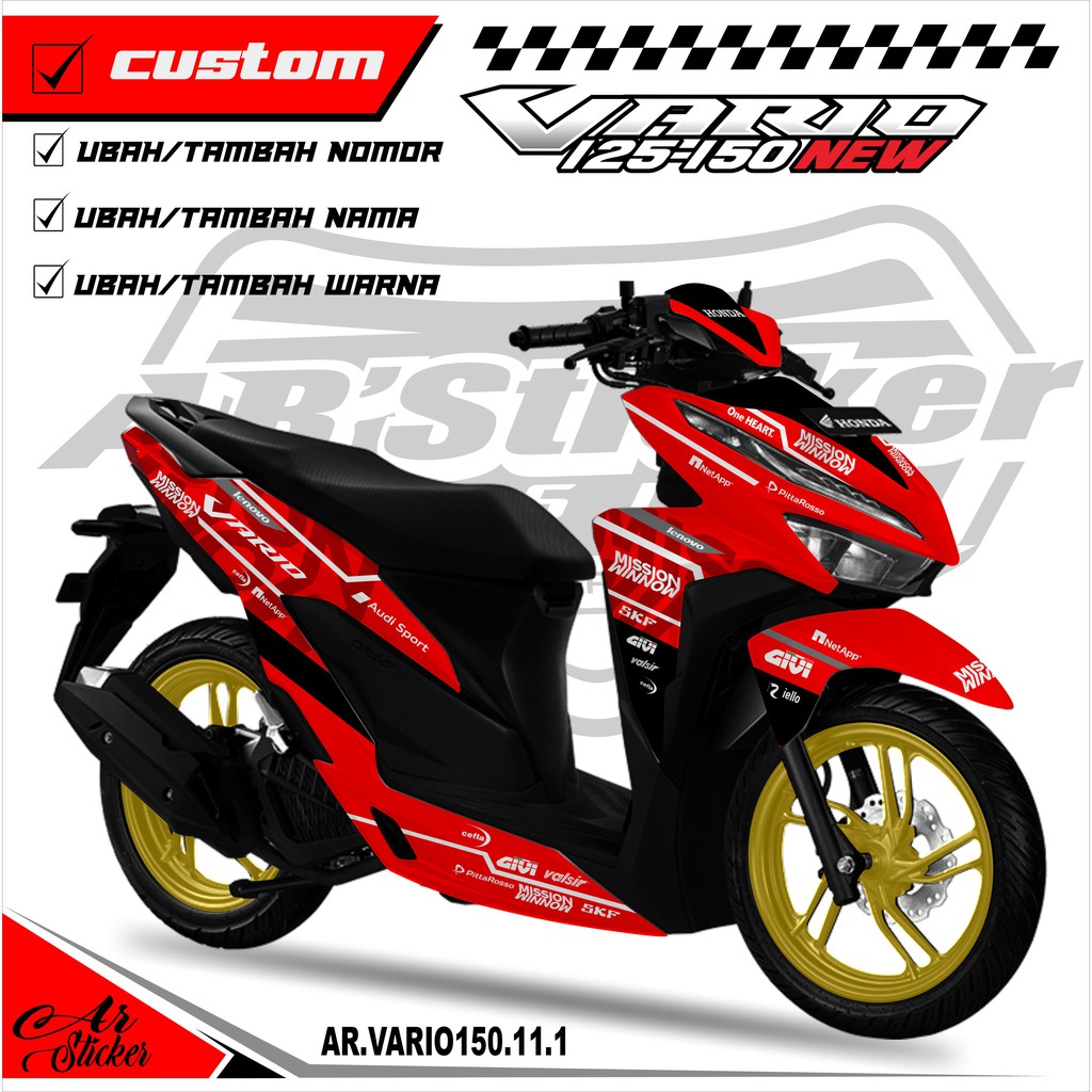 Jual Decal Sticker Honda Vario 125-150 All New Full body-Stiker Honda ...