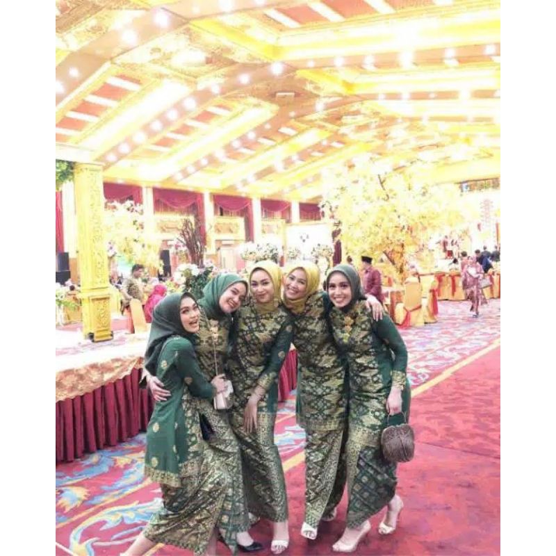 Jual BATIK SONGKET HIJAU CANTIK KHAS PALEMBANG | Shopee Indonesia