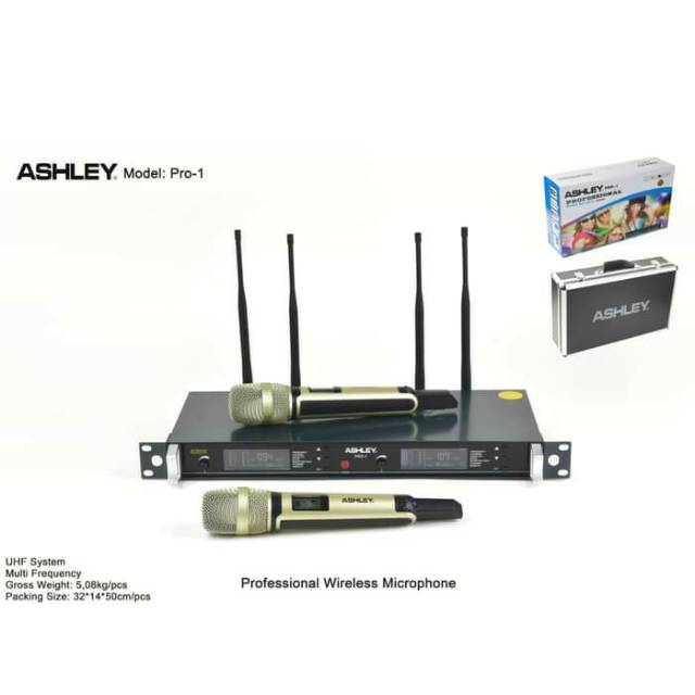Jual Mic wireless Ashley PRO 1 plus koper | Shopee Indonesia