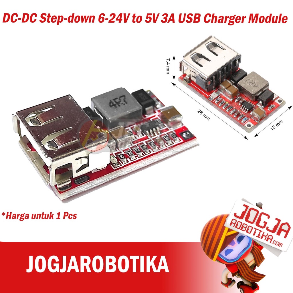 Jual DC-DC Step down 6-24V to 5V 3A USB Charger Module Cas HP | Shopee ...