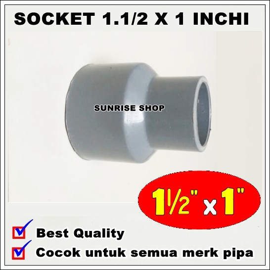 Jual V-Sock 1.1/2 x 1 inchi - Socket Opersock Overloop sok Sambungan ...