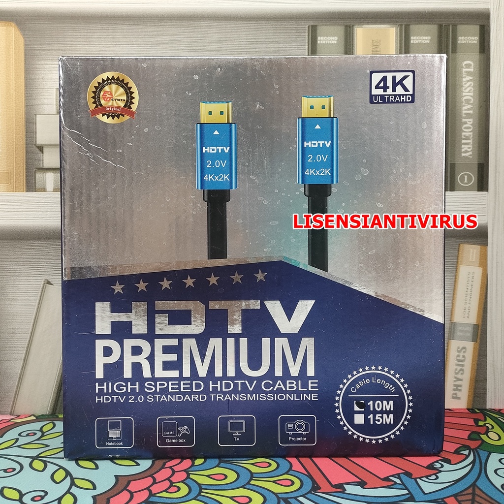 Jual Kabel HDMI Eyota 10M 10 Meter 4K ULTRA HD Premium V2.0 Gold Plate ...