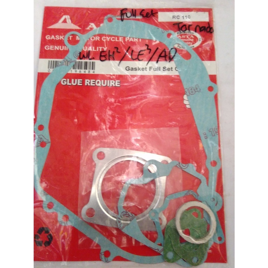 Jual Paking Gasket Perpak Fullset Full Set Rc 100 110 Tornado Crystal Rc100 | Shopee Indonesia