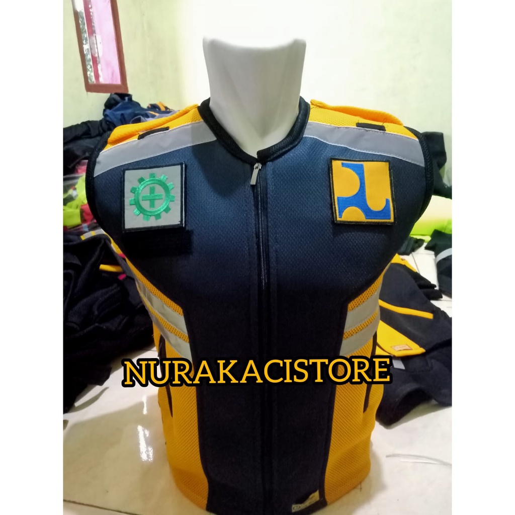 Jual Rompi kombinasi jaring bahan taslan, rompi PU, rompi PUPR, rompi ...