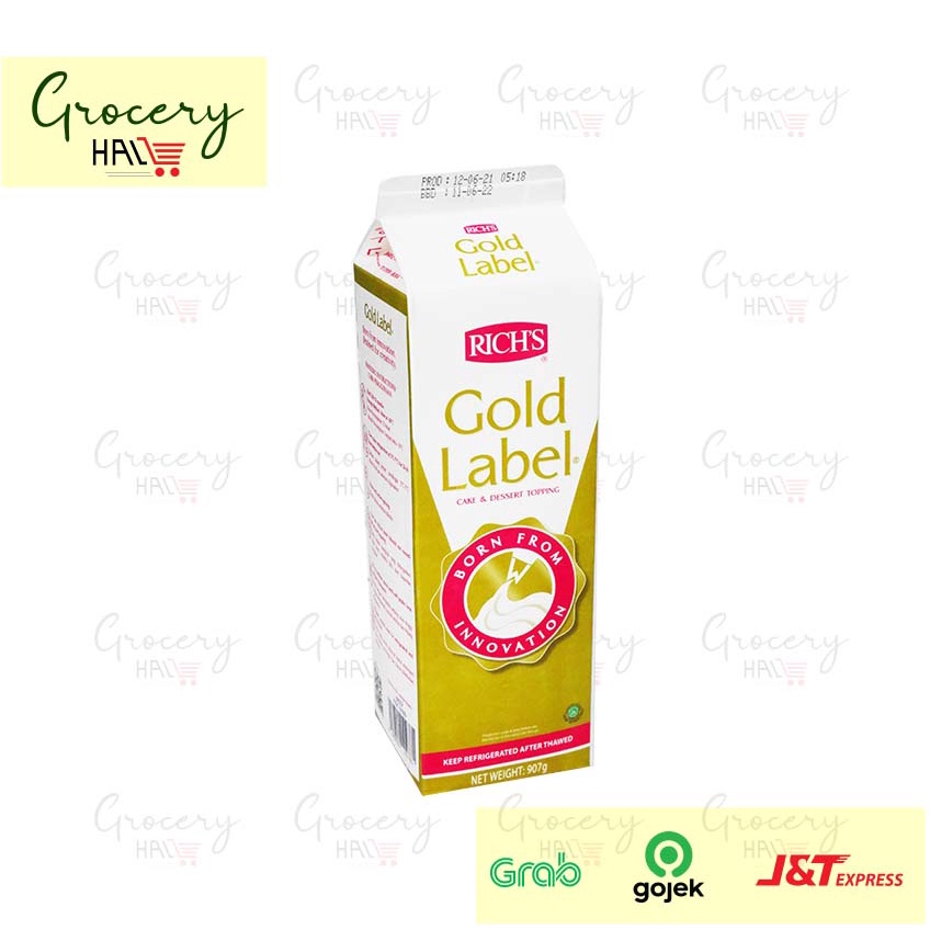 Jual RICH'S GOLD LABEL WHIPPING CREAM 907 GR ( Non Dairy Whip Cream ...