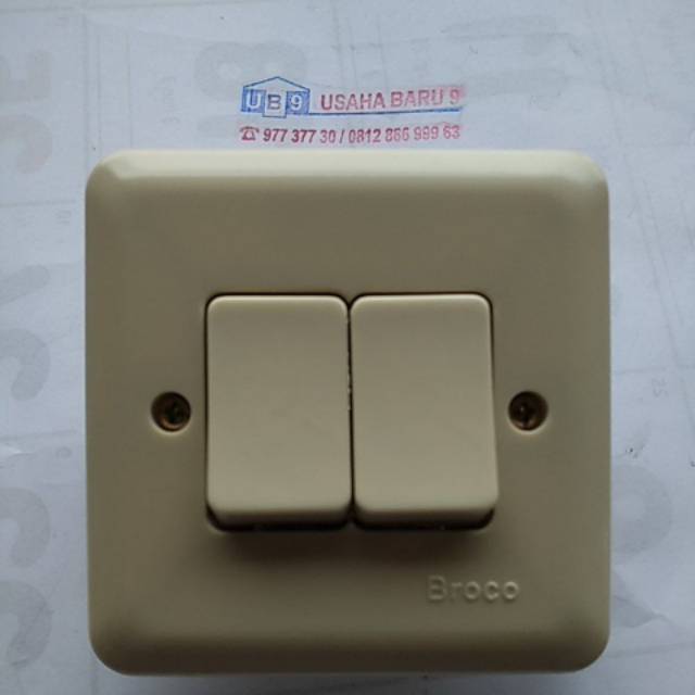 Jual Saklar Double / Sakelar Isi 2 Broco SNI | Shopee Indonesia