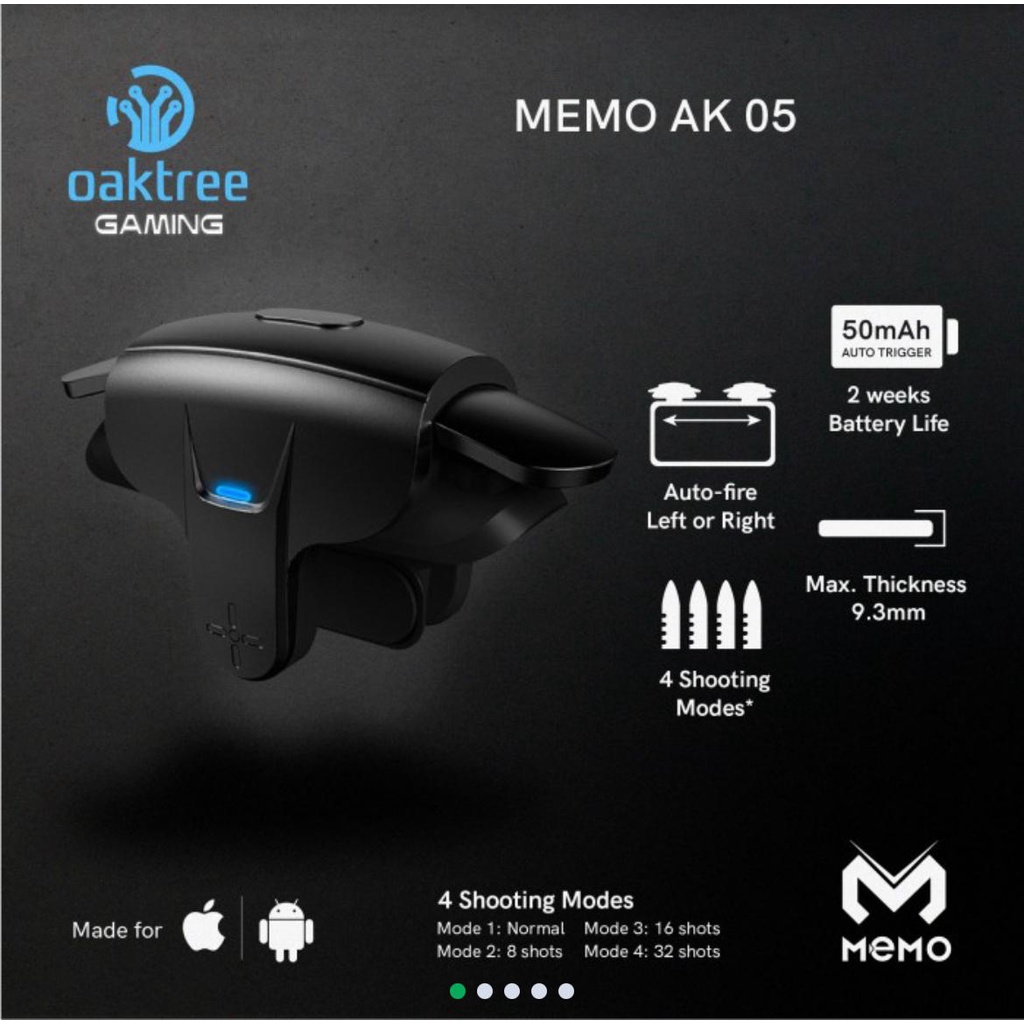 Jual Memo AK05 Automatic Firing Trigger L1 R1 PUBG FF FPS Trigger Gaming | Shopee Indonesia