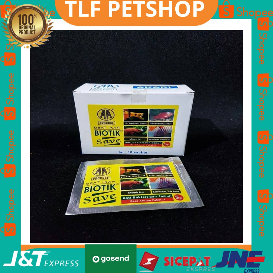 Jual Obat Ikan BIOTIK SAVE Anti Bakteri dan Jamur 5 Gram ORIGINAL ...