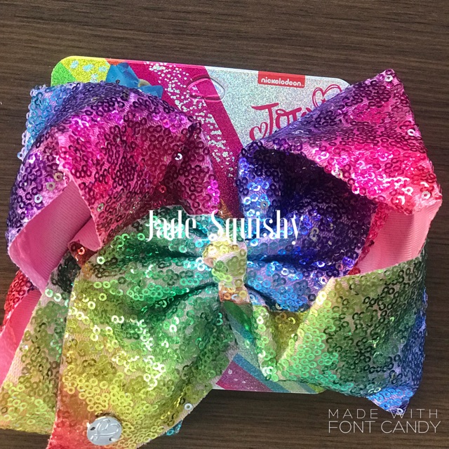 Jual Jojo siwa sequined rainbow bow | Shopee Indonesia