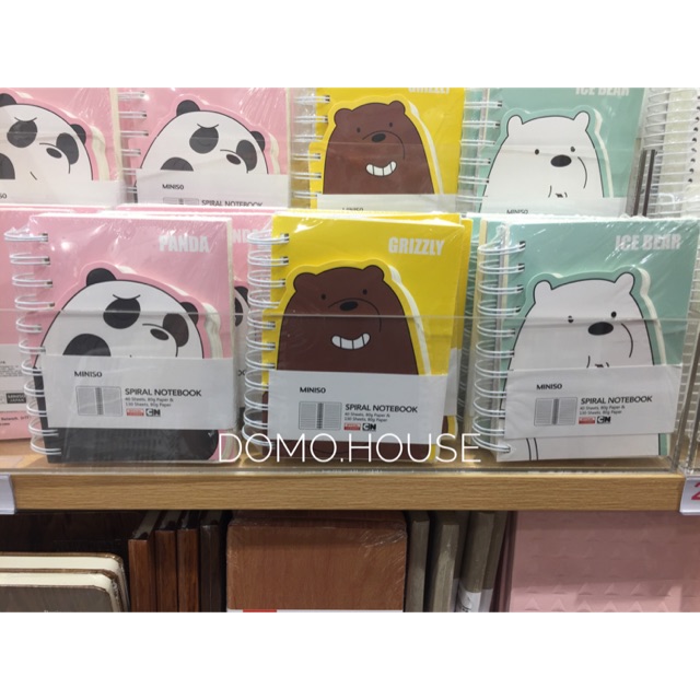 Jual MINISO SPIRAL NOTEBOOK BUKU NOTES WE BARE BEARS | Shopee Indonesia