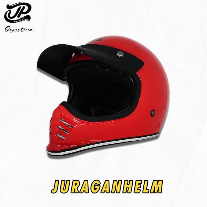 Jual [KODE QW2242] Helm Cakil JP Signature Cross Motor Full Face Murah ...