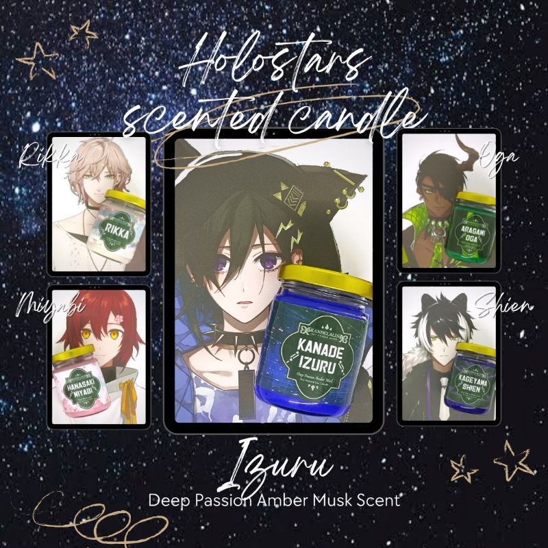 Jual holostars hololive lilin aromaterapi scented candle vtuber izuru oga shien miyabi rikka ...