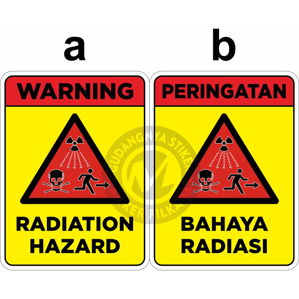 Jual STIKER VINYL RADIATION HAZARD / BAHAYA RADIASI ( DIJUAL SATUAN ...