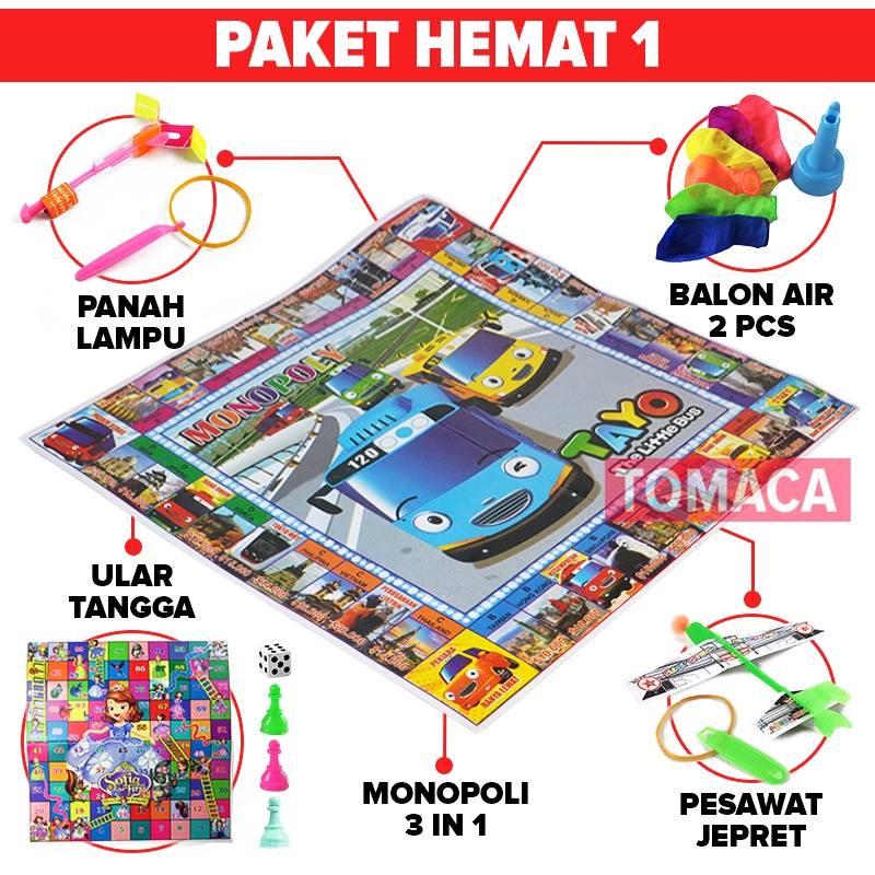 Jual Paket Mainan Viral Game Ular Tangga Snake and Ladder Monopoly ...