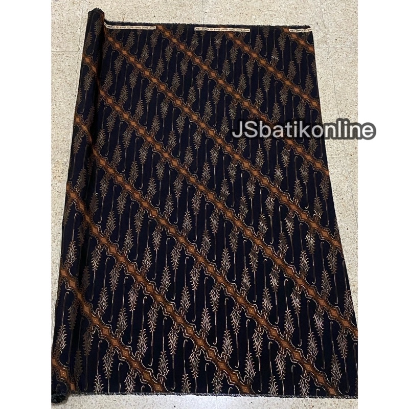 Jual JS Bahan kain batik prada meteran lereng (Hitam) | Shopee Indonesia