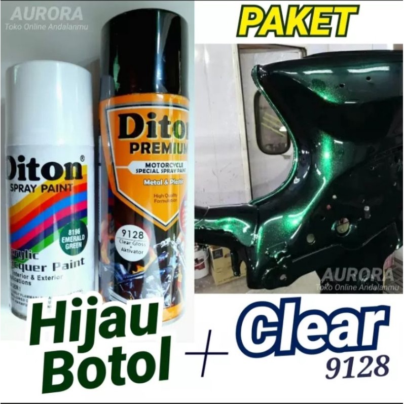 Jual Paket Pilok Pylox Diton Hijau Botol Emerald Green + Diton Premium ...