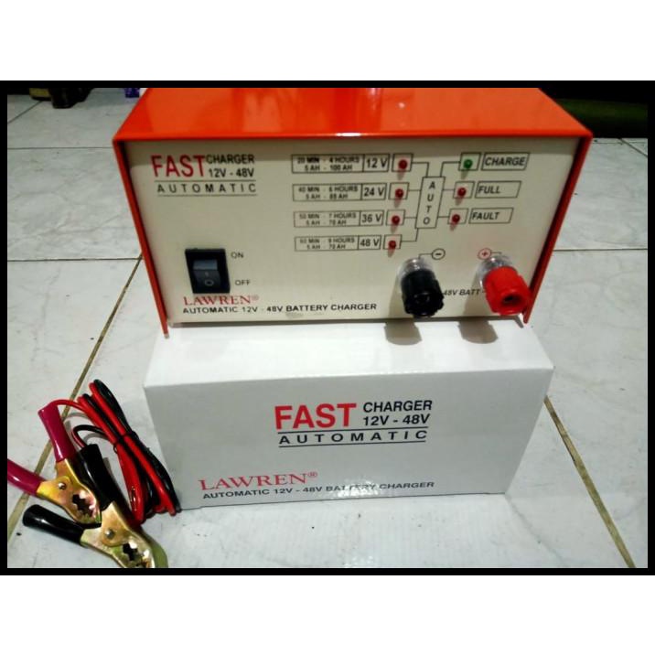 Jual Fast Charger Accu 12V - 48V Lawren Cas Aki Otomatis Murah | Shopee ...