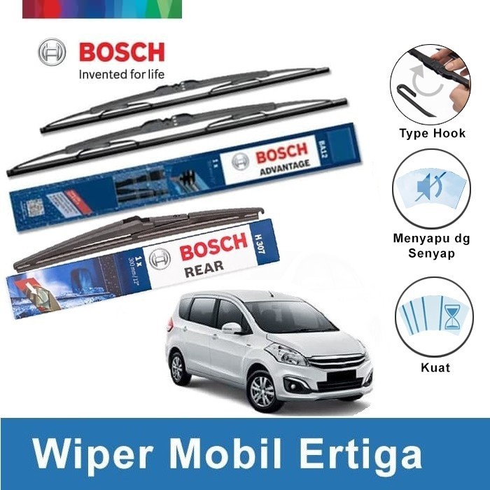 Jual WIFER BOSCH ORIGINAL SUZUKI ERTIGA / DREZA - WIPER KARET KACA MOBIL DEPAN & BELAKANG 21 ...
