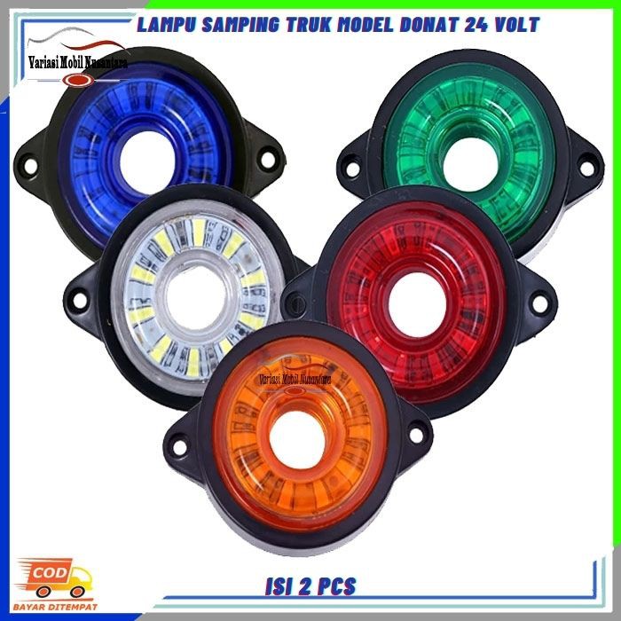 Jual Lampu Led Samping Bak Box Tangki Bulat Kedip Variasi Mobil Truk Truck 24 Volt | Shopee ...