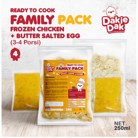 Jual Dakie Dak Family Pack Frozen Chiken + Butter Salted Egg 250gr | Shopee Indonesia