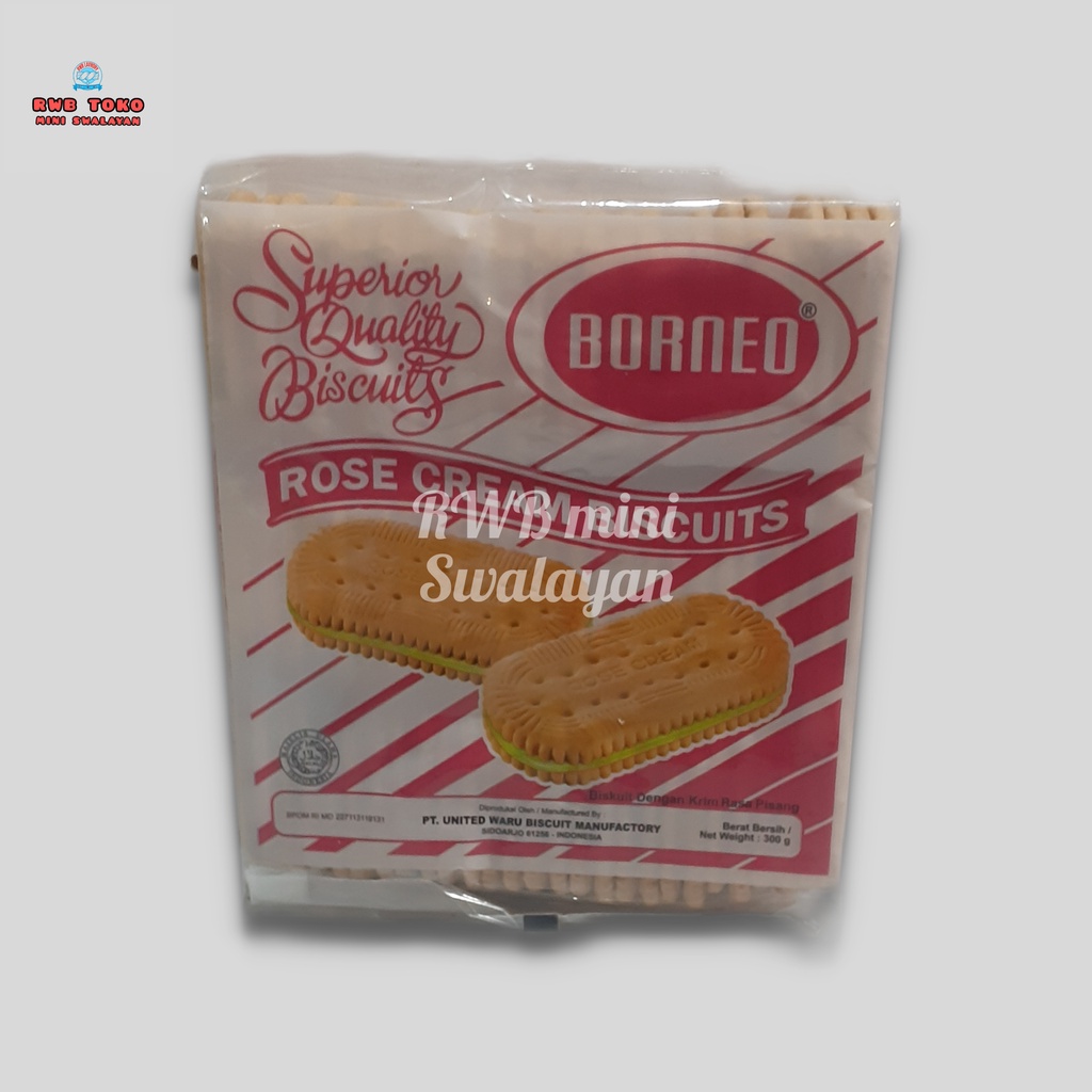 Jual BORNEO ROSE CREAM BISCUIT RASA CREAM PISANG 300g | Shopee Indonesia