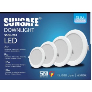 Jual LAMPU DOWNLIGHT LED PLAFON ATAP 9WATT SLIM DESIGN | Shopee Indonesia