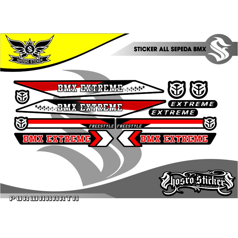 Jual STIKER SEPEDA JENIS MOTIF BMX STRIPING POLET STIKER BIKE CUSTOM ...