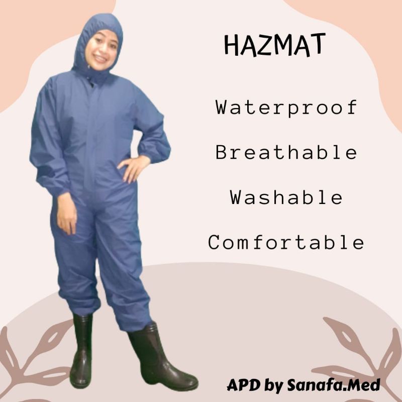 Jual APD HAZMAT TASLAN WATERPROOF | Shopee Indonesia