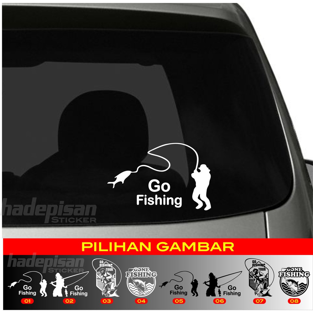 Jual Stiker Cutting Sticker Body dan Kaca Mobil GO FISHING Mancing ...
