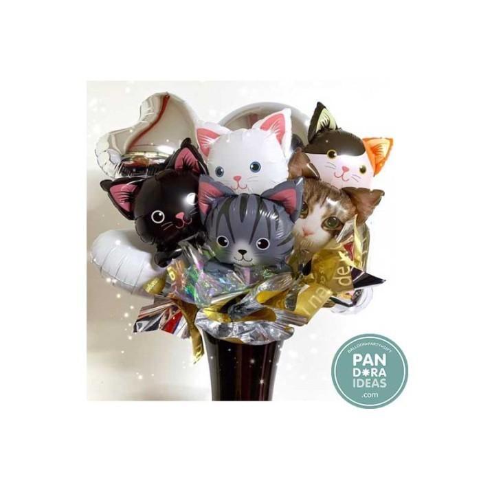 Jual Mini Cat Head White Balloon| Balon Foil Mini Kepala Kucing ...