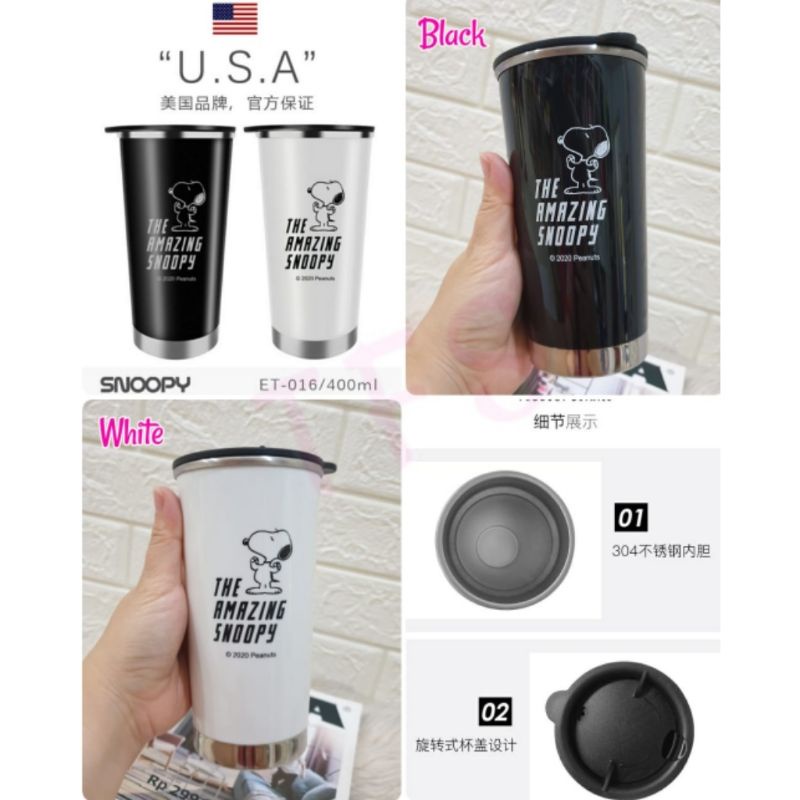 Jual CL Tumbler Stainless Snoopy 400ml | Shopee Indonesia