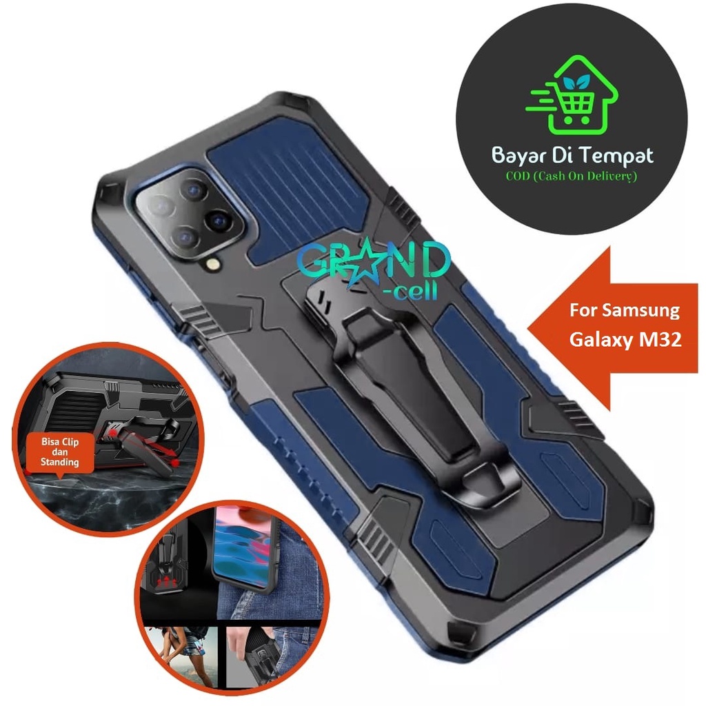 Jual Case Hp SAMSUNG GALAXY M32 Premium Casing Belt Clip Standing ...