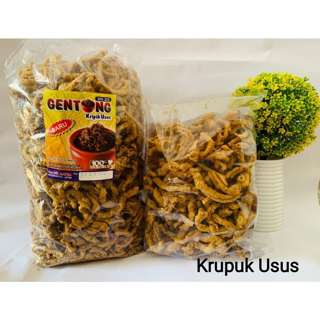 Jual KRIPIK USUS GENTONG 250 GRAM - Usus Crispy/Usus Krispi Ayam/Snack ...