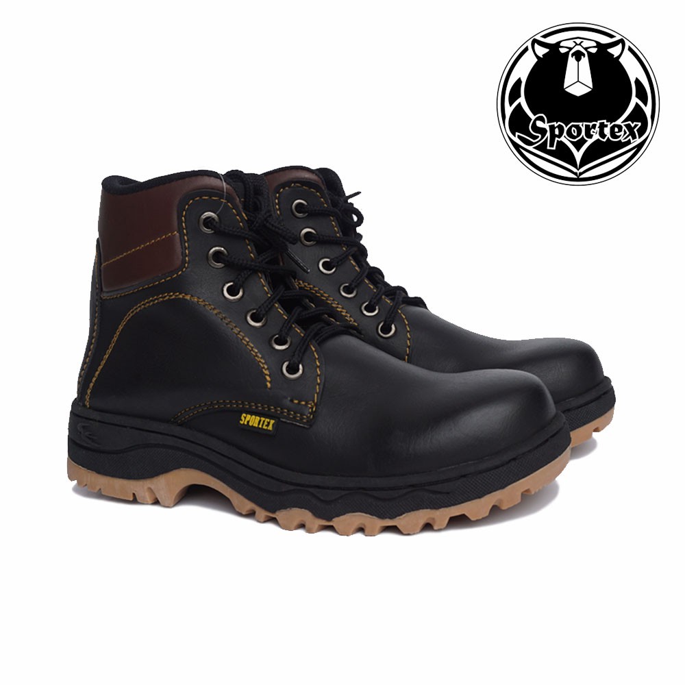 Jual SEPATU KERJA SAFETY SHOES PRIA SPORTEX HI-BOOTS LX SERIES BLACK ...