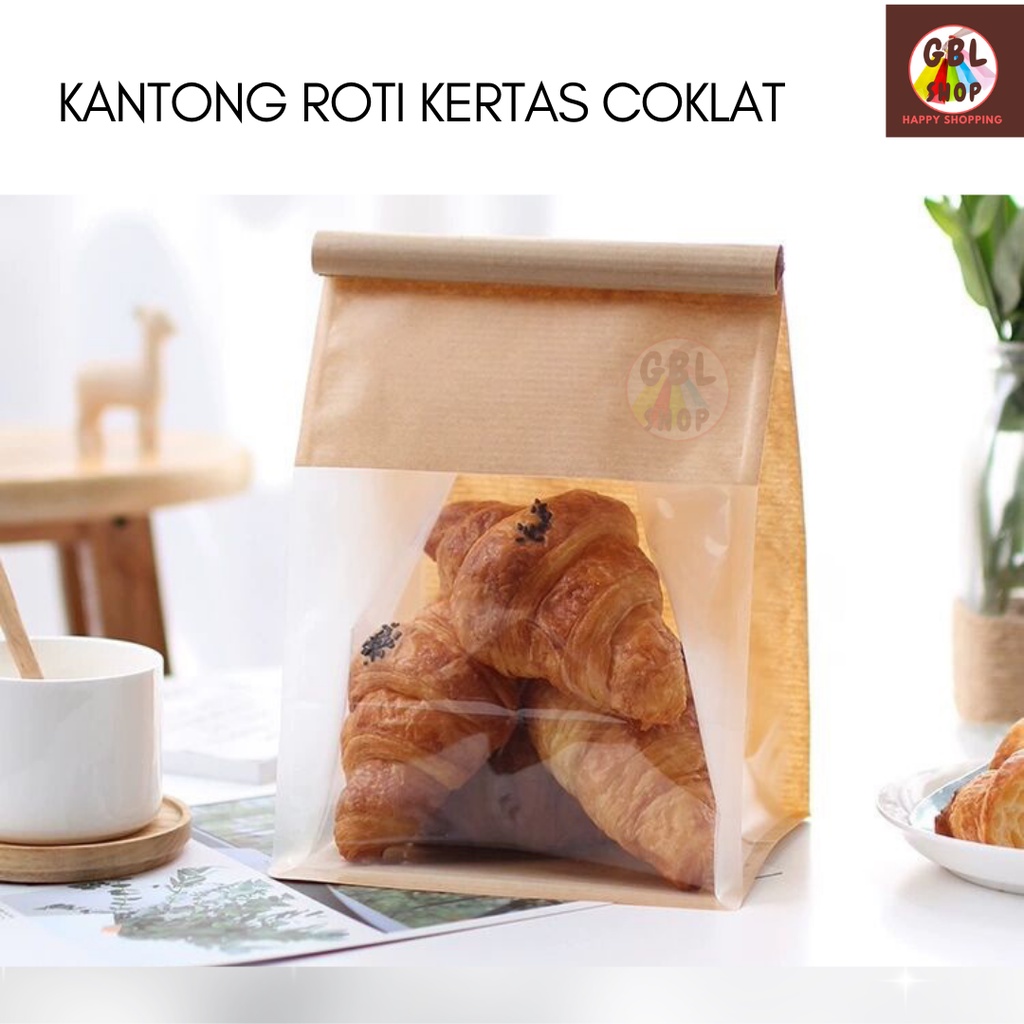 Jual Kantong Roti Panggang Kertas Coklat 13x28 Toast Paper Bag ( 20pcs ...